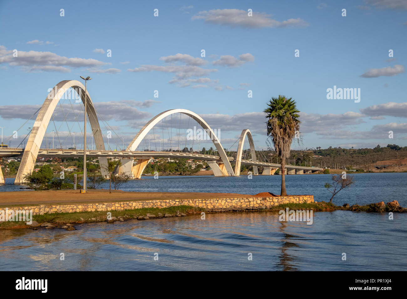 JK Bridge and Paranoa Lake - Brasilia, Distrito Federal, Brazil Stock ...