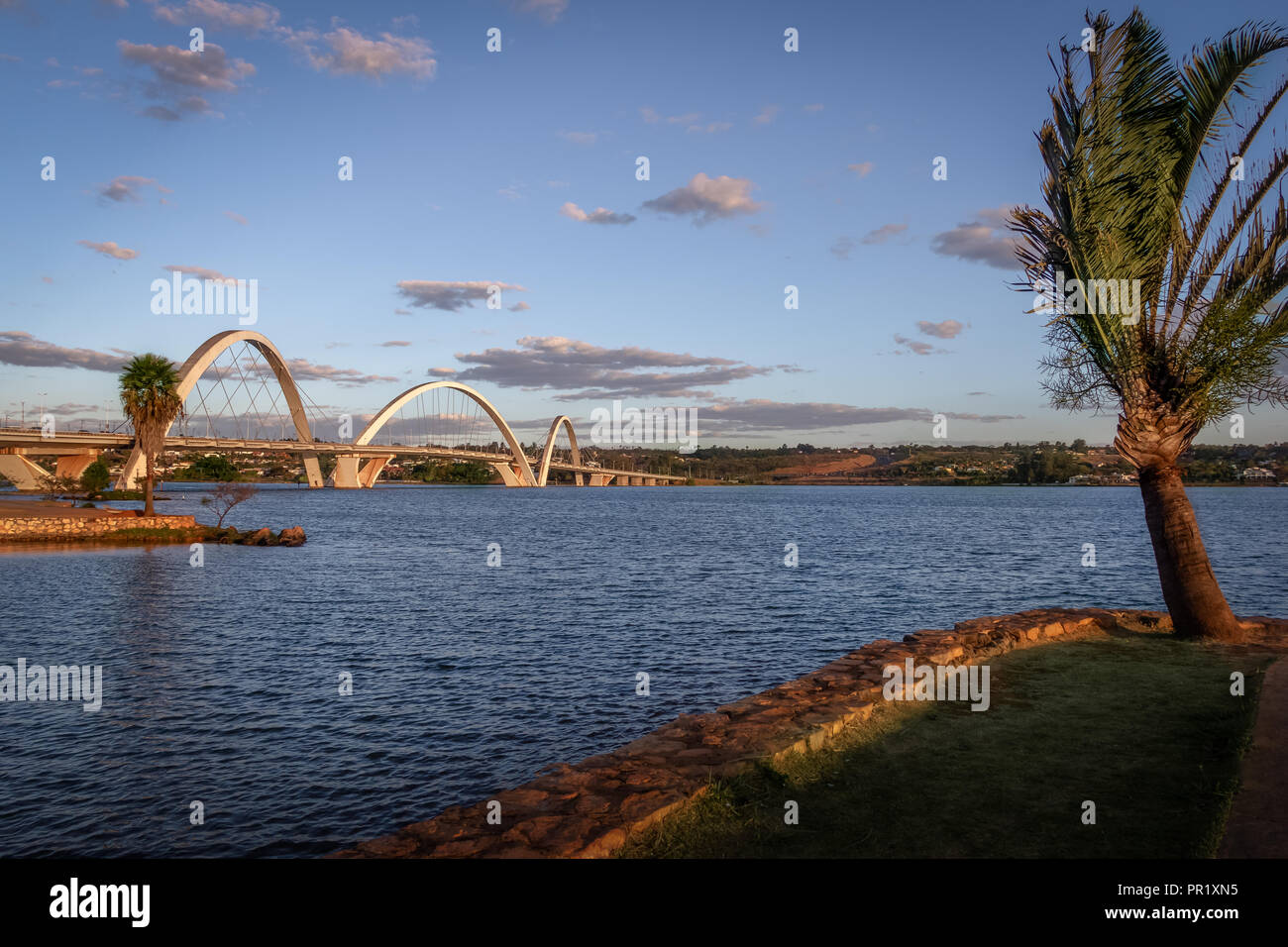 JK Bridge and Paranoa Lake - Brasilia, Distrito Federal, Brazil Stock ...