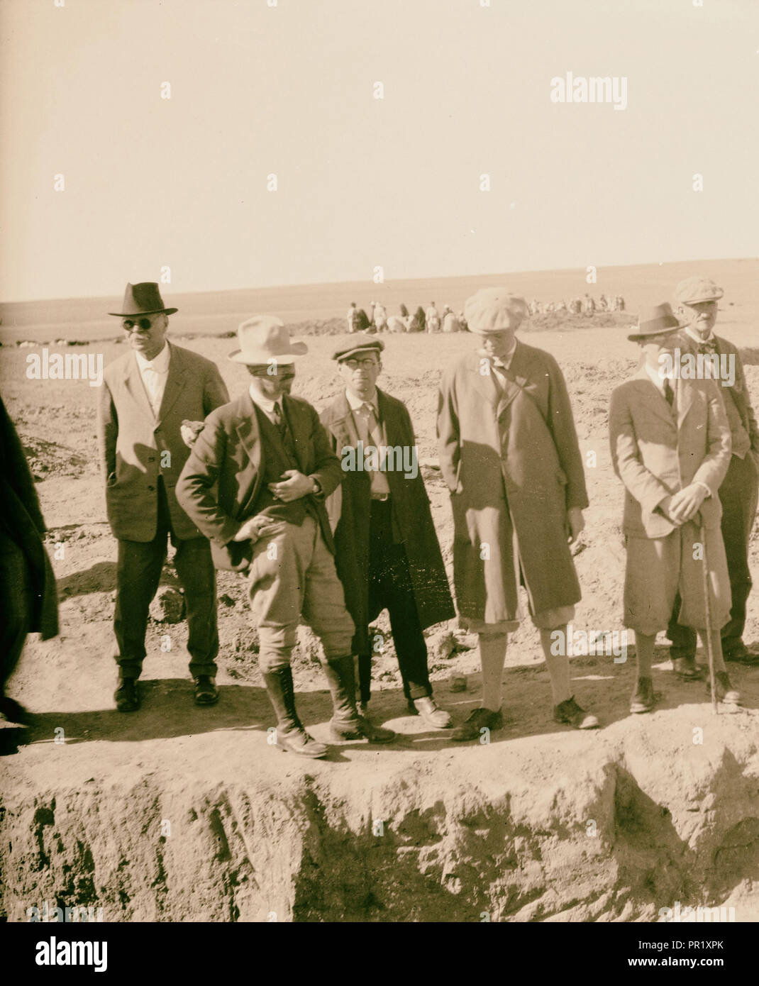 Tell Faraa. Photograph shows archaeological excavations at Tell Fara ...