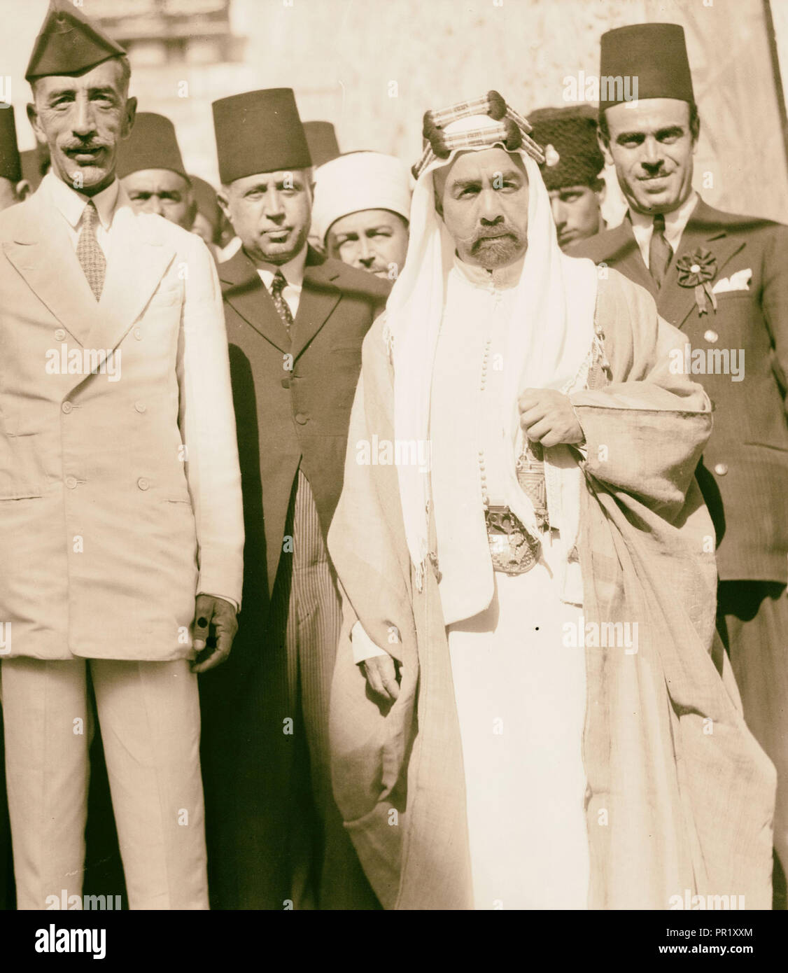 King Feisal of Iraq, his last visit to Jerusalem before his European ...