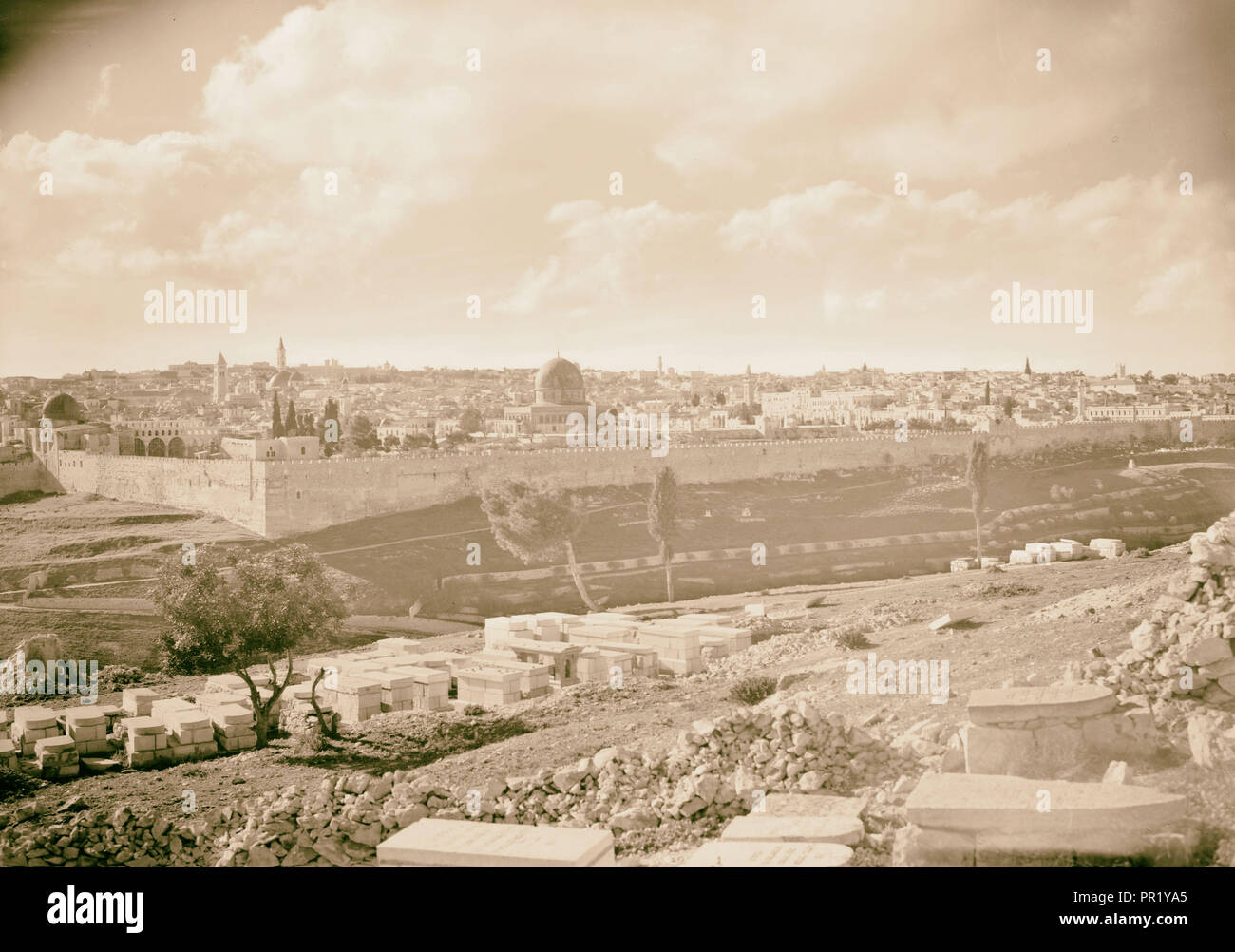 Art photos of Jerusalem from southern slopes of Olivet above Jericho Rd ...