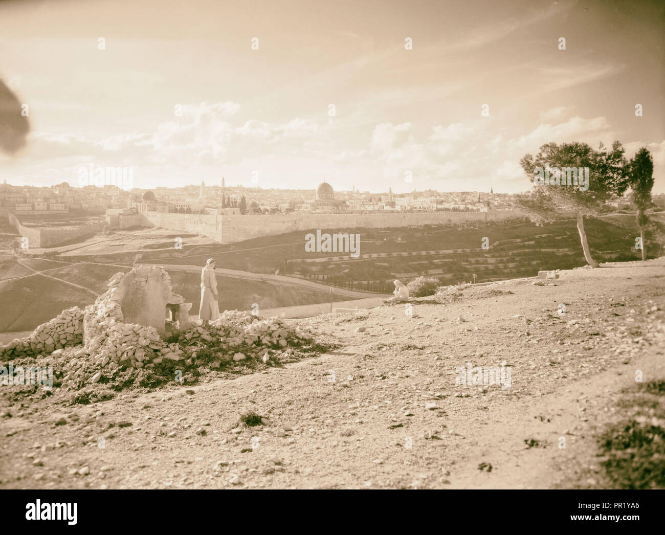 Art photos of Jerusalem from southern slopes of Olivet above Jericho Rd ...