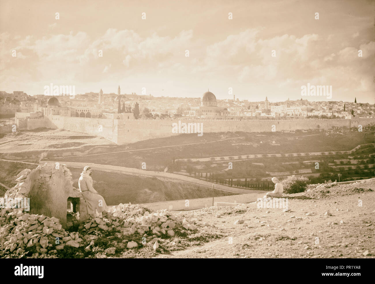 Art photos of Jerusalem from southern slopes of Olivet above Jericho Rd ...