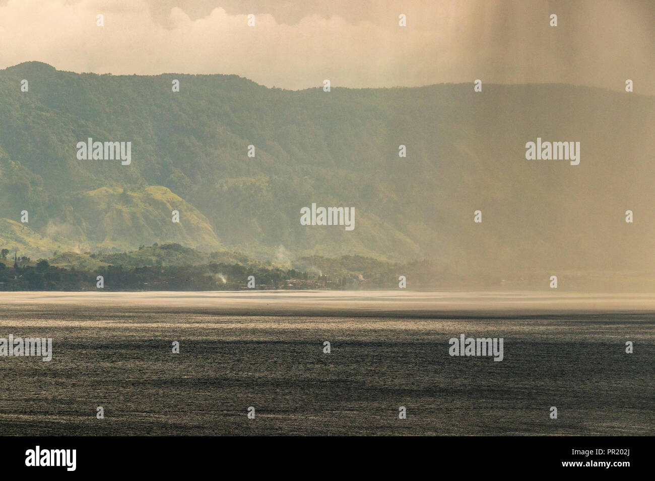 Bad weather on Lake Toba Sumatra Indonesia Stock Photo - Alamy