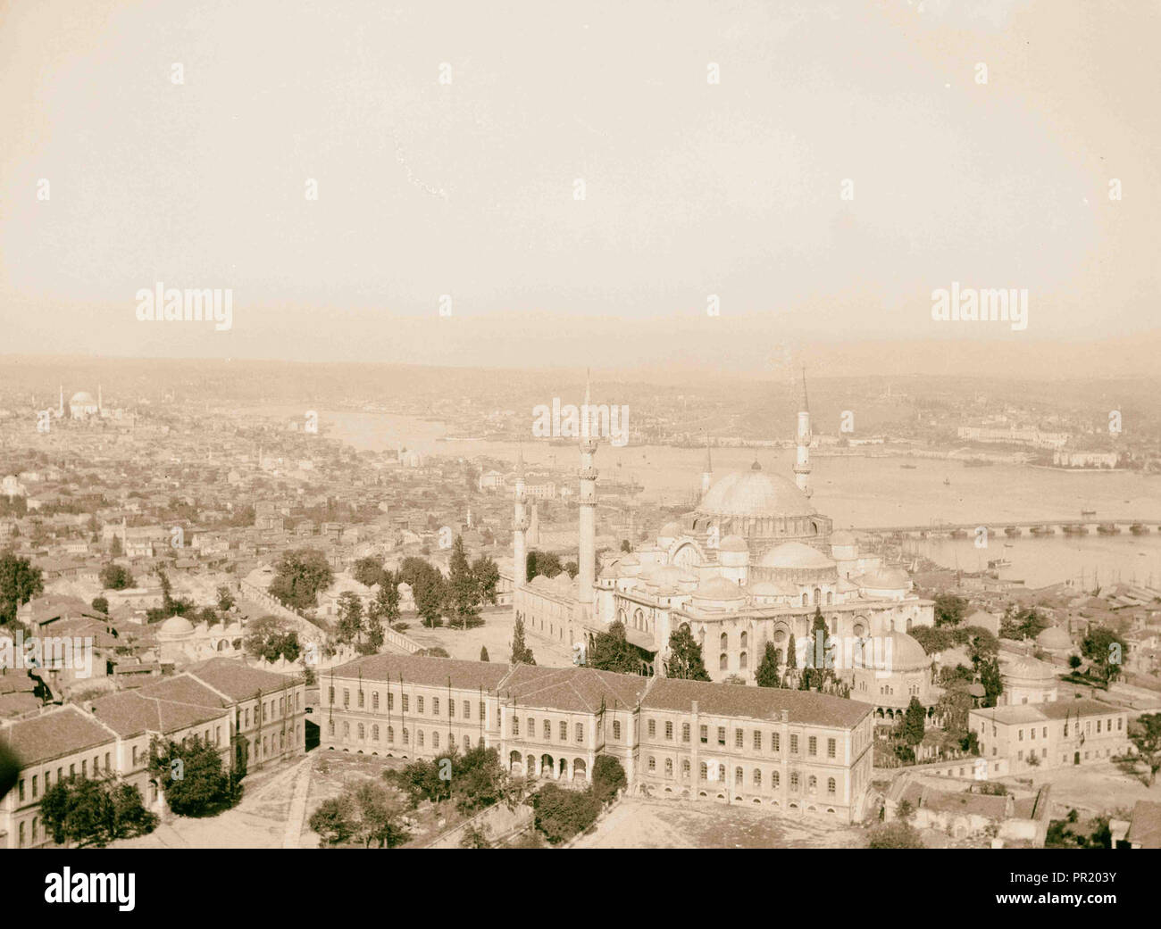 Constantinople. Mosque of St. Sophia and Constantinople. 1900, Turkey ...