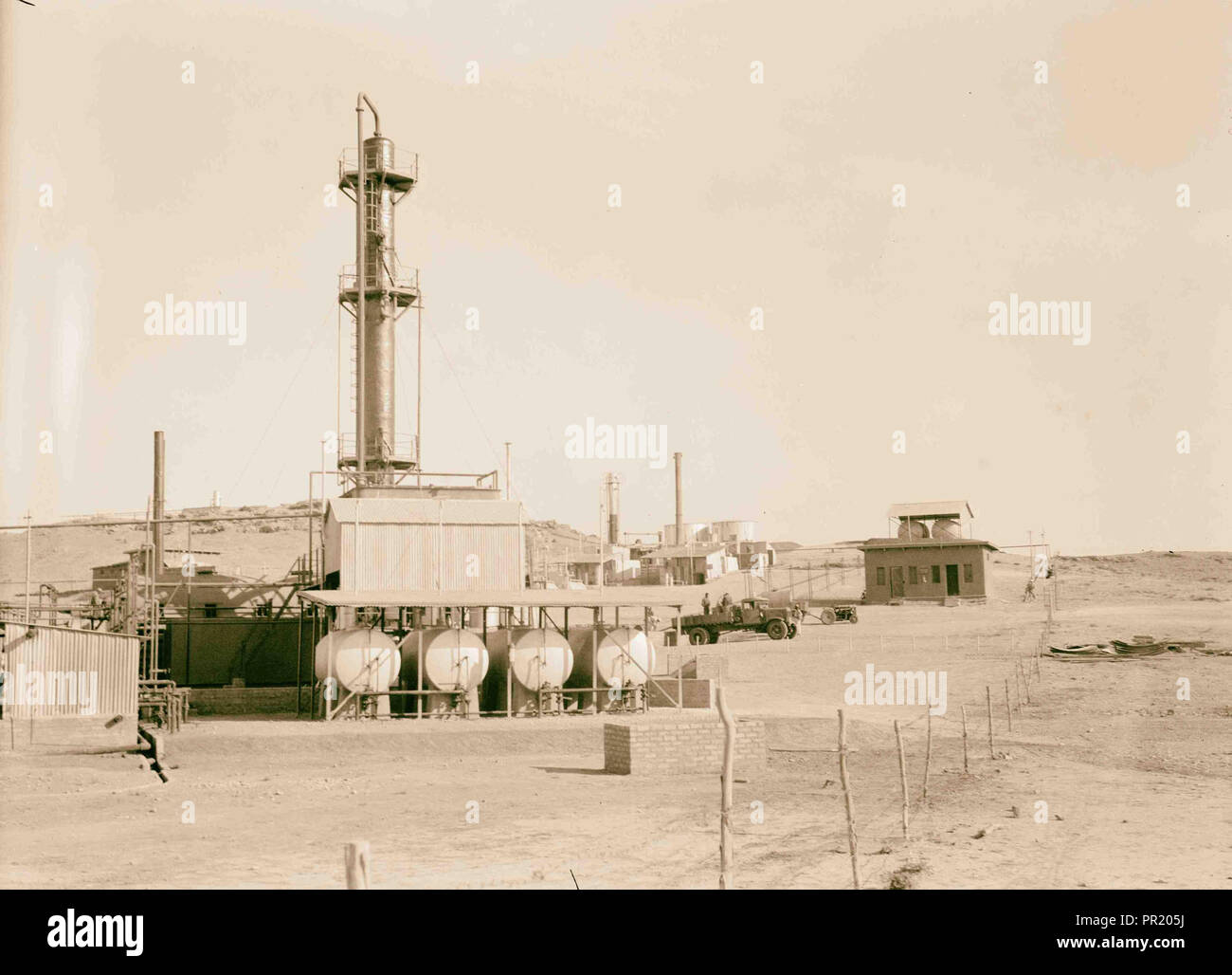 Iraq. Oil wells and camp of the Iraq Petroleum Company. (5 miles S. of ...