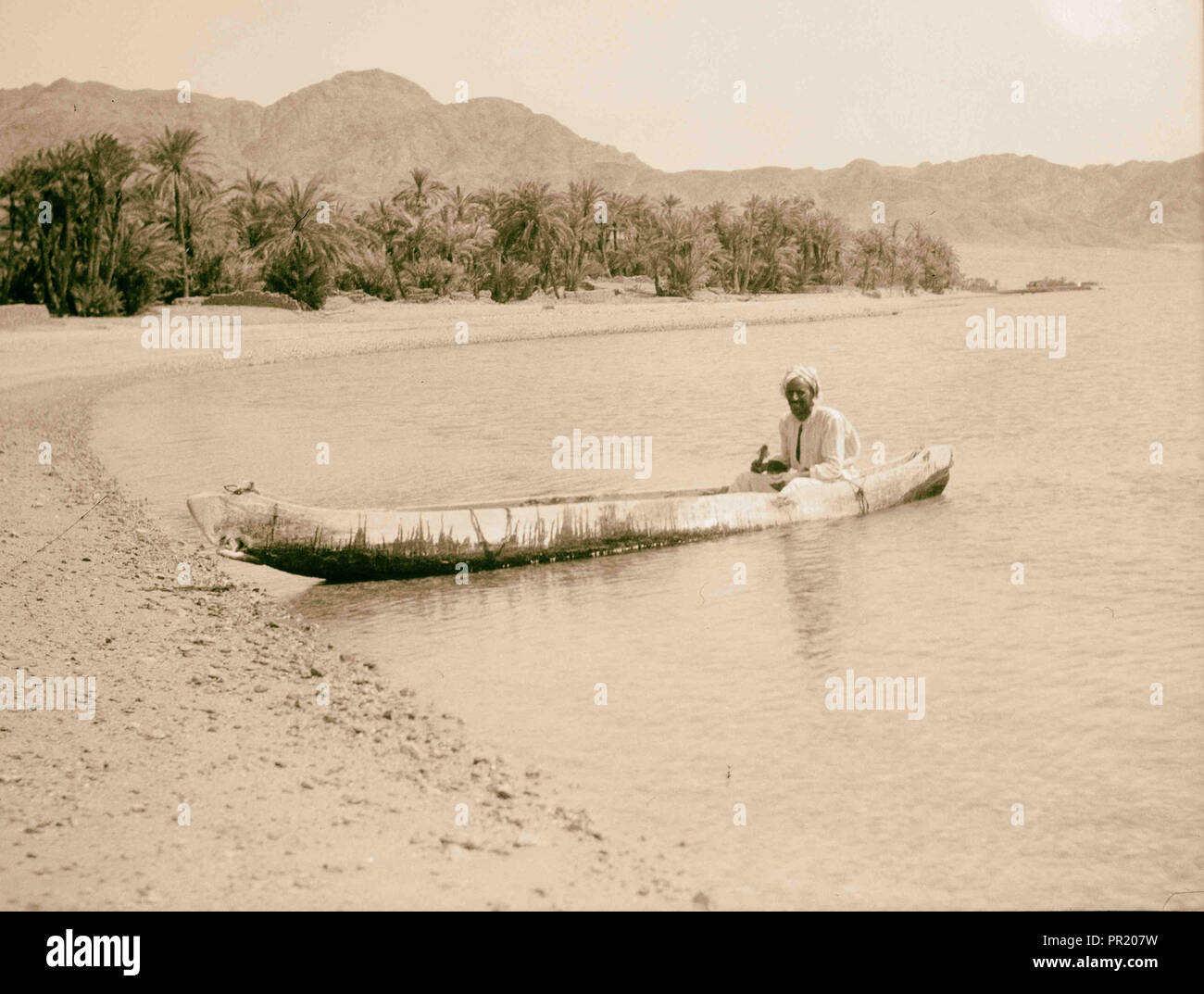 The Araba (Southern end of the great Jordan rift). Akaba (Elath). Gulf ...