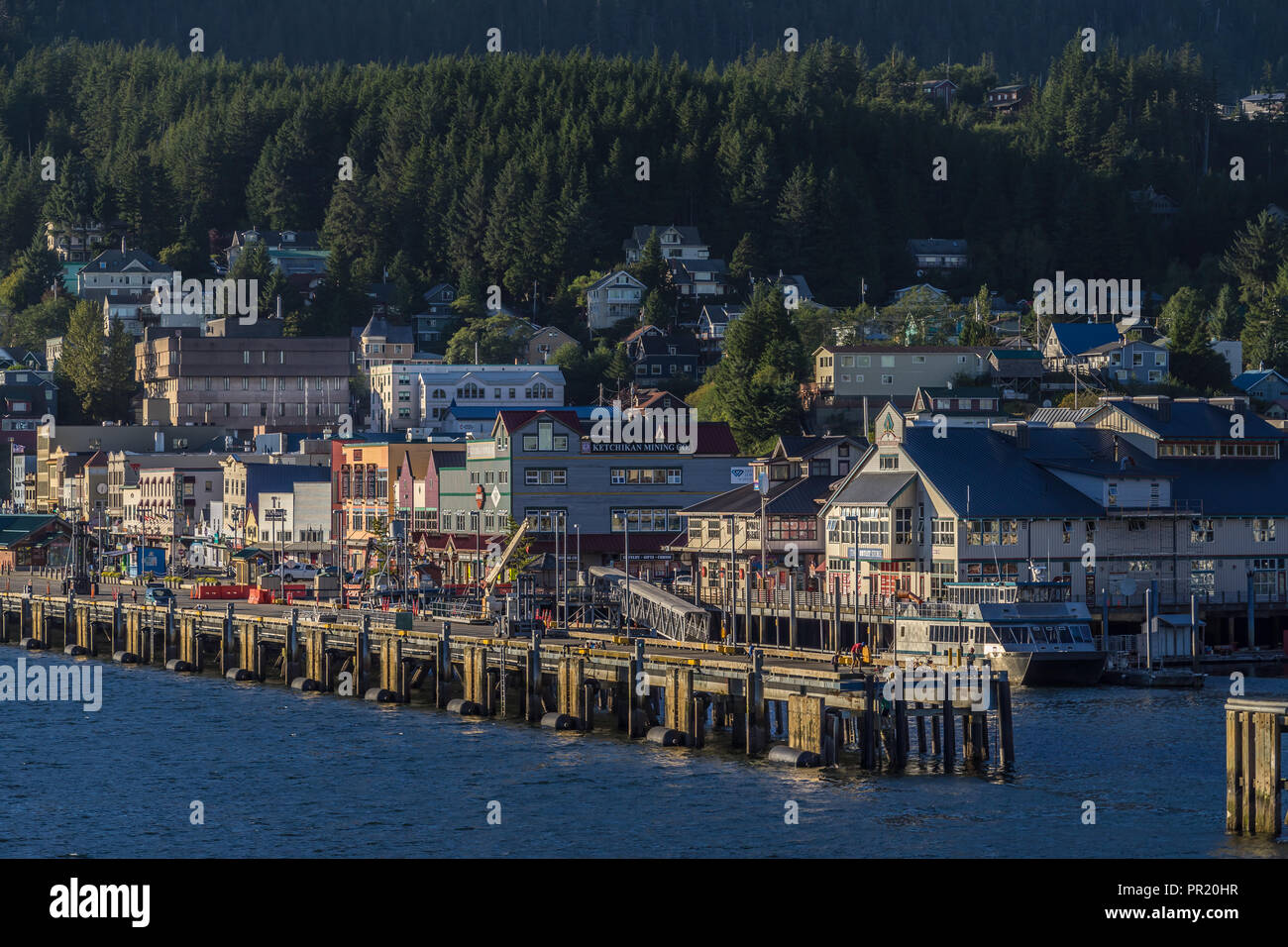 Ketchikan, Alaska USA - AUG 2, 2018. View of Ketchikan, Alaska from ...