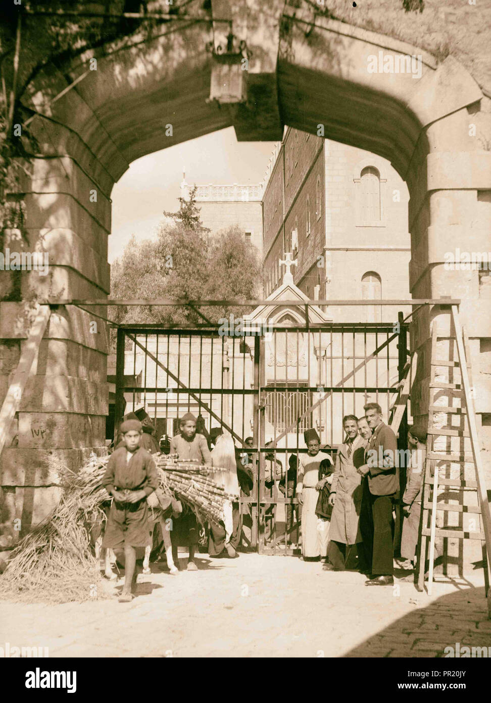 Putting iron gates at the New Gate Oct. 21, 1937 Jerusalem, Israel ...