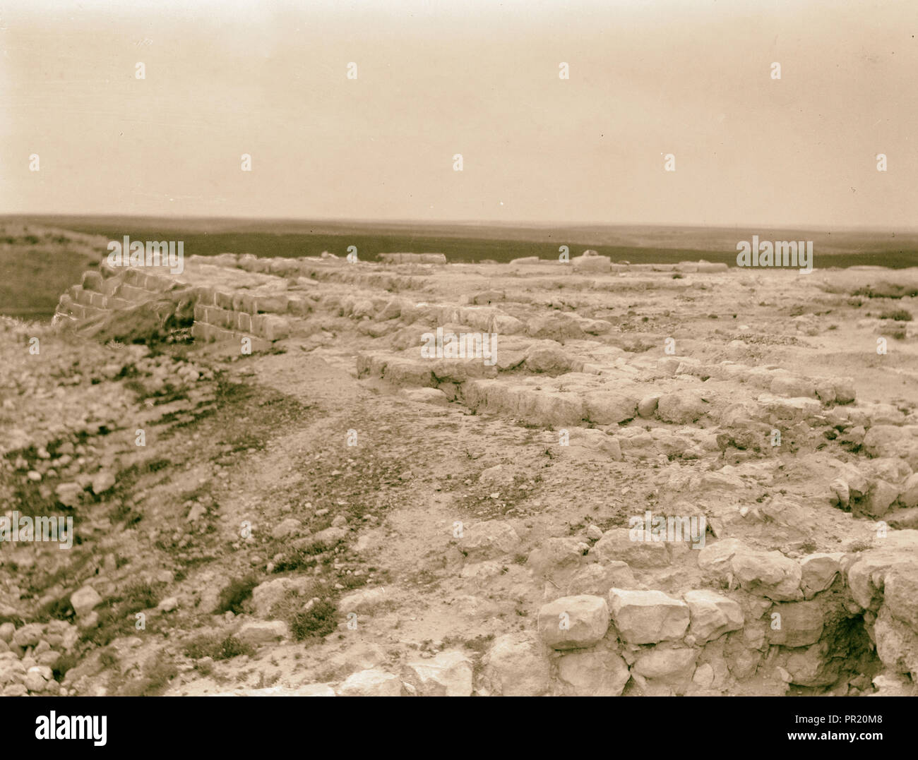 Tel Deweir (Lachish). Jewish palace-fort, after removal of Persian ...