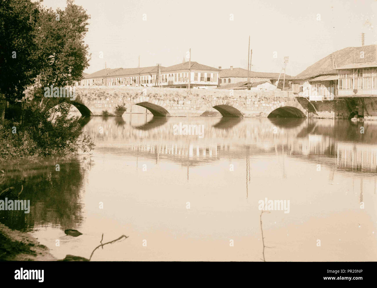 Antioch with old bridge across the Orontes. 1934, Turkey, Antioch Stock ...