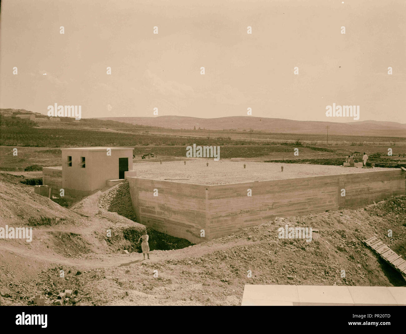 Jerusalem Water Works. Latron reservoir. 1934, Israel, Lạtrūn Stock ...
