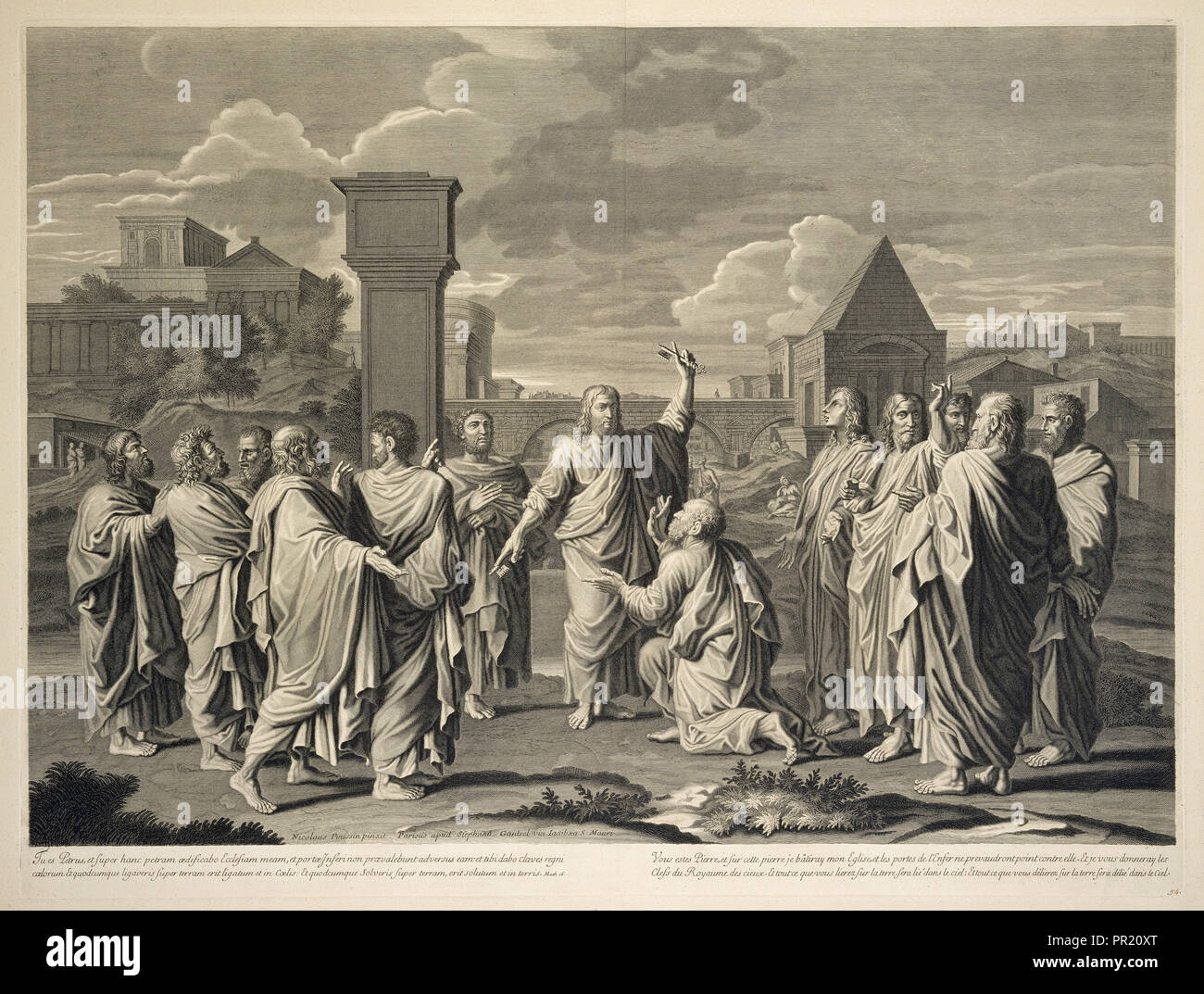Ordination, print after paintings by Nicolas Poussin, Gantrel, Etienne ...