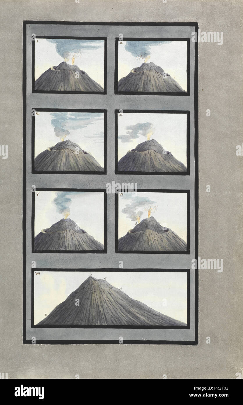 Plans of the top of Mount Vesuvius, Campi Phlegræi., Fabris, Peter ...