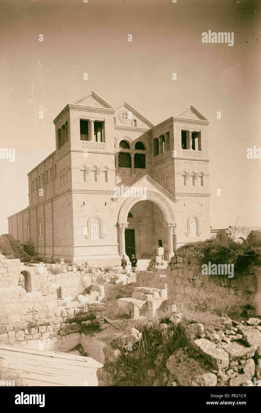 Northern views. Mt. Tabor. Church of the Transfiguration. Close up from ...
