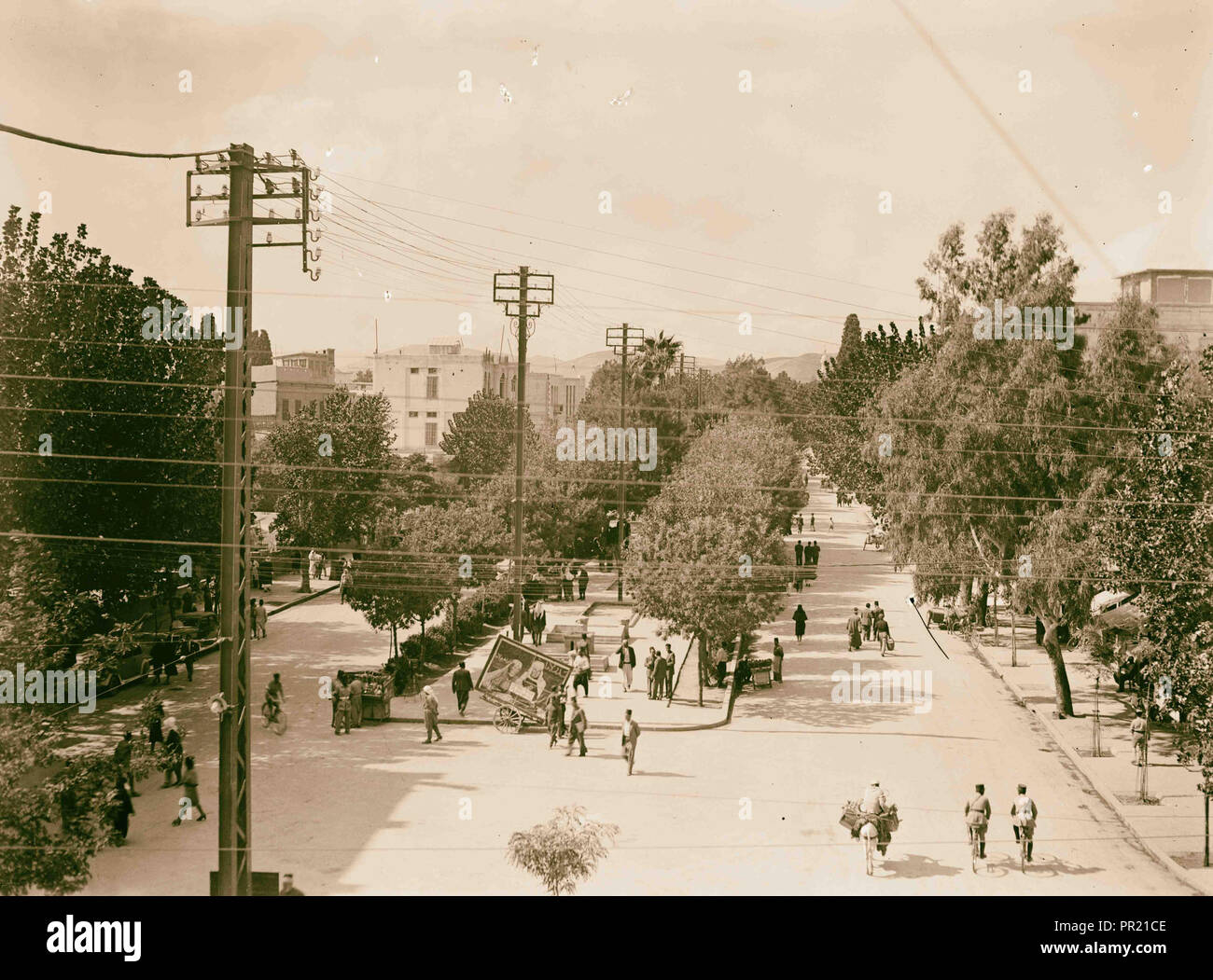 Damascus and environs. Damascus. The main boulevard. 1920, Syria ...