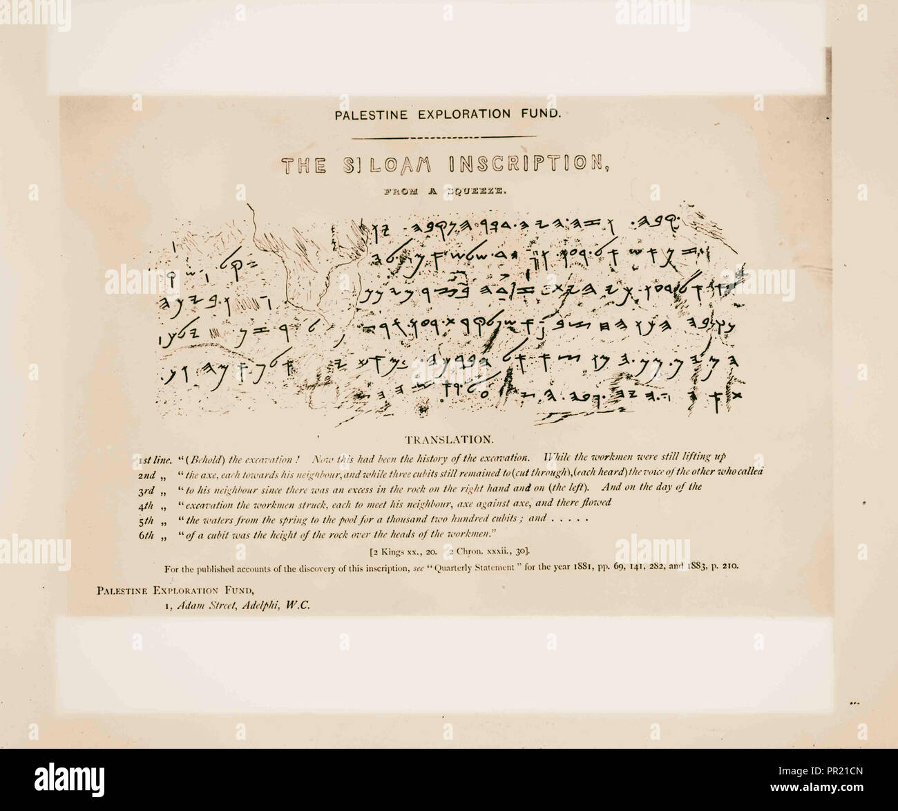 Various subjects of archaeological interest. Copy of the Siloam ...
