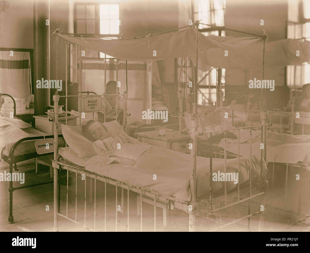 Beds in Church Missionary Society English hospital, Jerusalem. 1940 ...