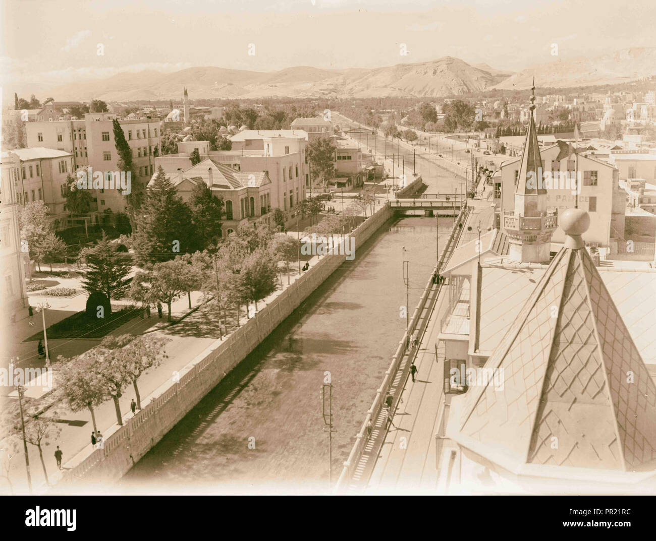 Damascus. General view of R. Aboua from roof of Ommayade Hotel. 1940 ...