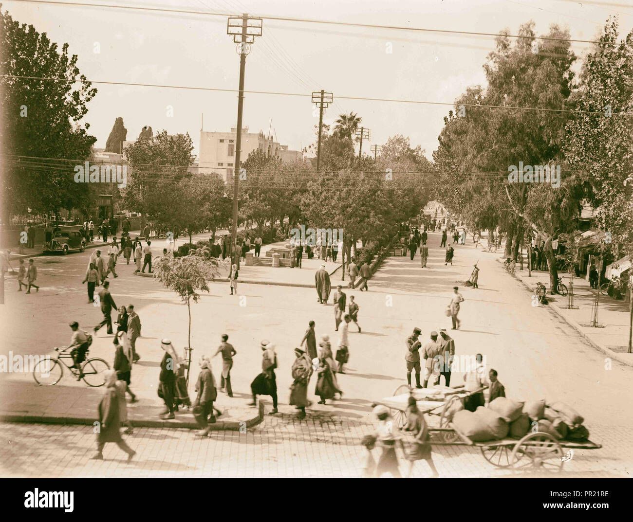 Damascus. Jamal Pasha Boulevard, east end. 1940, Syria, Damascus Stock ...