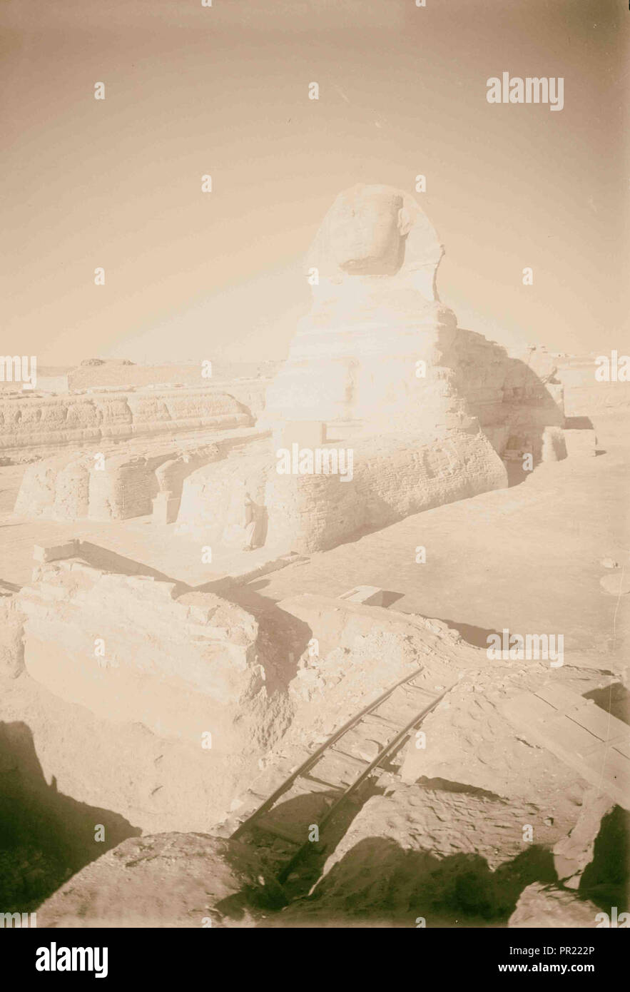 Egypt. Sphinx & pyramids. The Sphinx (front view). 1934, Egypt, Jīzah ...