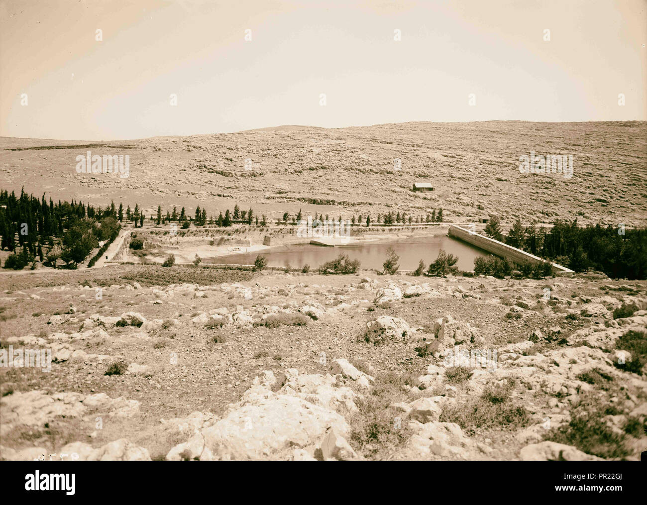 Solomon's Pools & ancient aqueducts The second or middle pool from the ...
