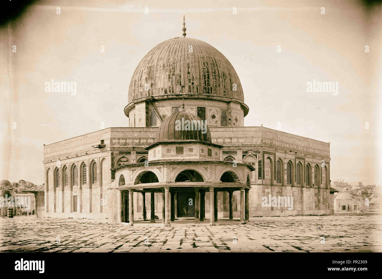 Dome of the Rock & little 'Dome of the Chain'. 1934, Jerusalem, Israel ...