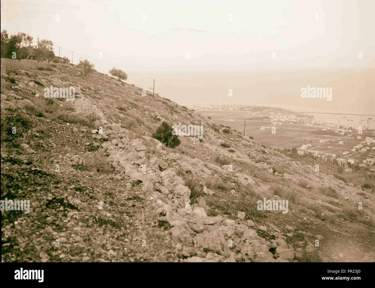 Haifa before harbour complete. 1940, Israel, Haifa Stock Photo - Alamy