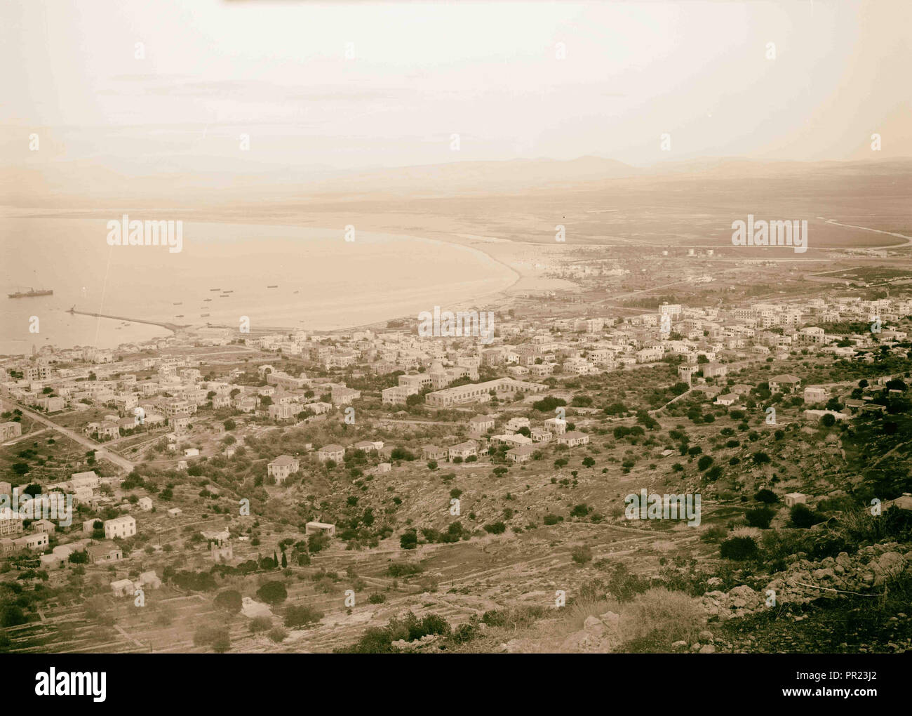 Haifa before harbour complete. 1940, Israel, Haifa Stock Photo - Alamy