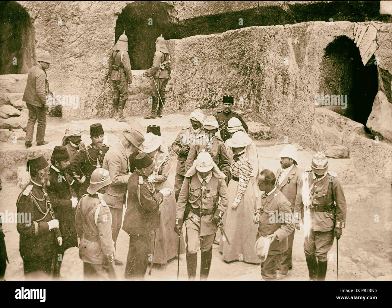 State visit to Jerusalem of Wilhelm II of Germany in 1898 Close-up of ...
