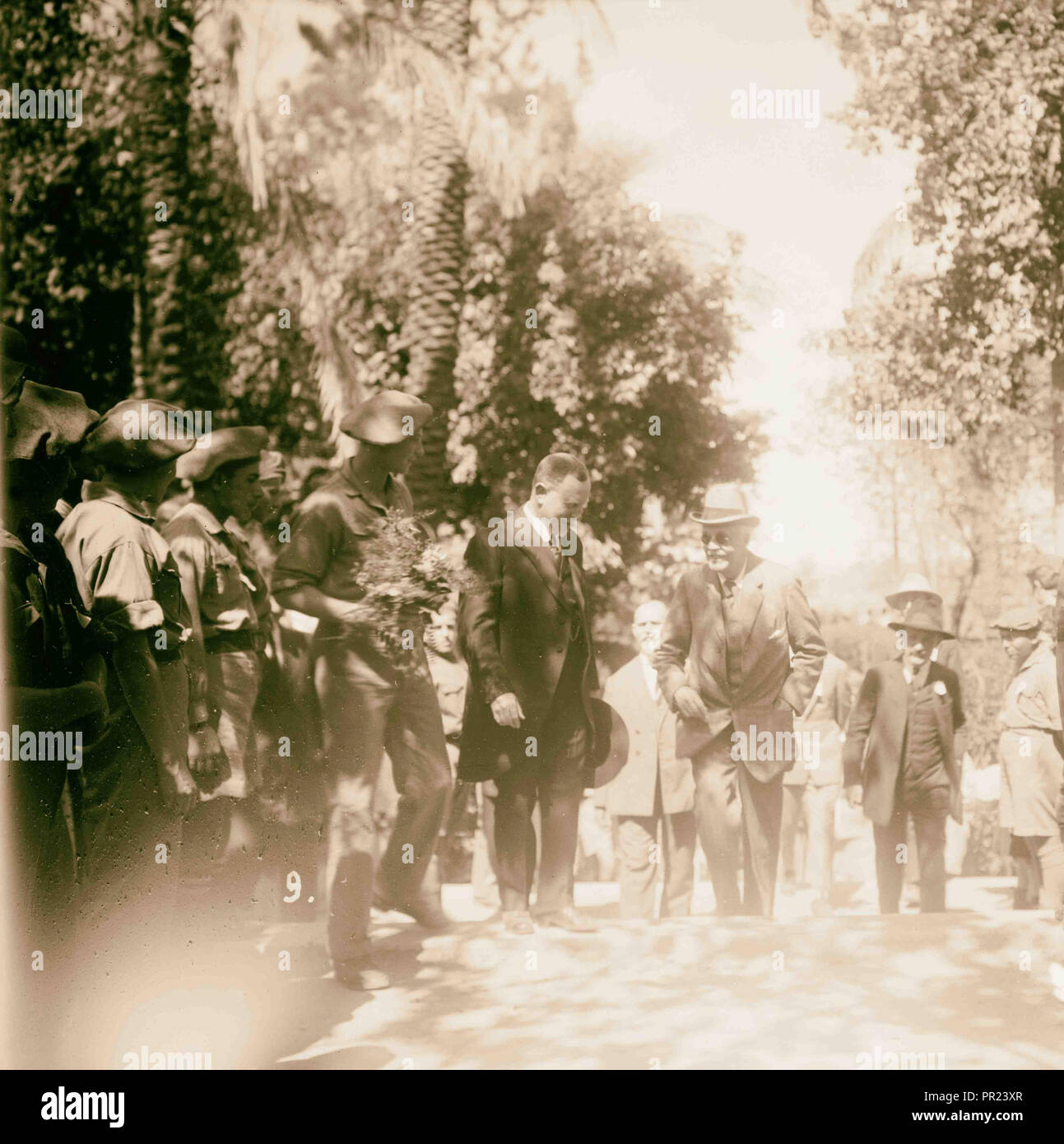 Balfour at Jewish colonies 1925, Israel Stock Photo - Alamy
