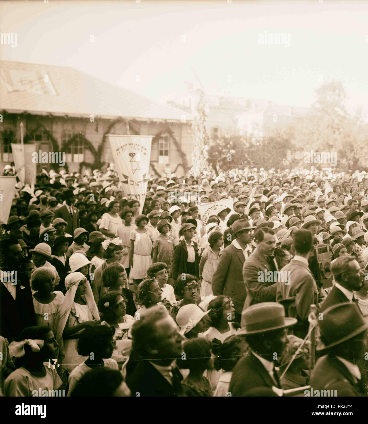 Balfour at Jewish colonies 1925, Israel Stock Photo - Alamy