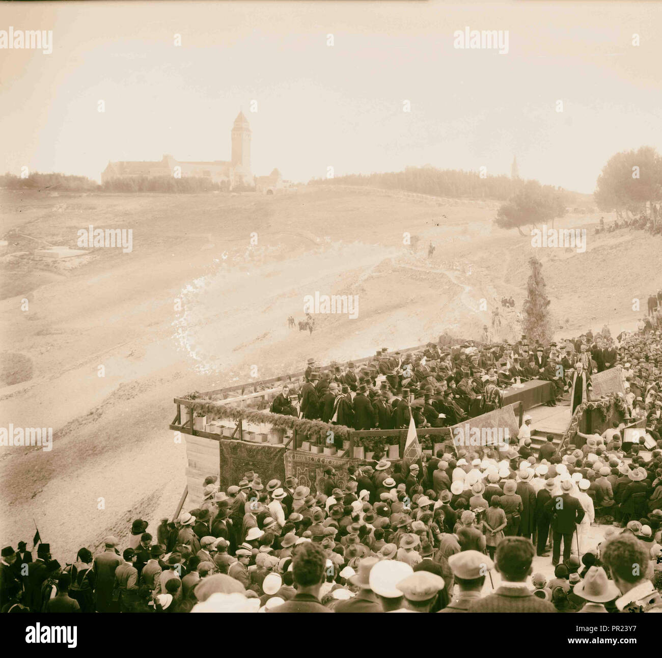 Balfour at Jewish colonies 1925, Israel Stock Photo - Alamy