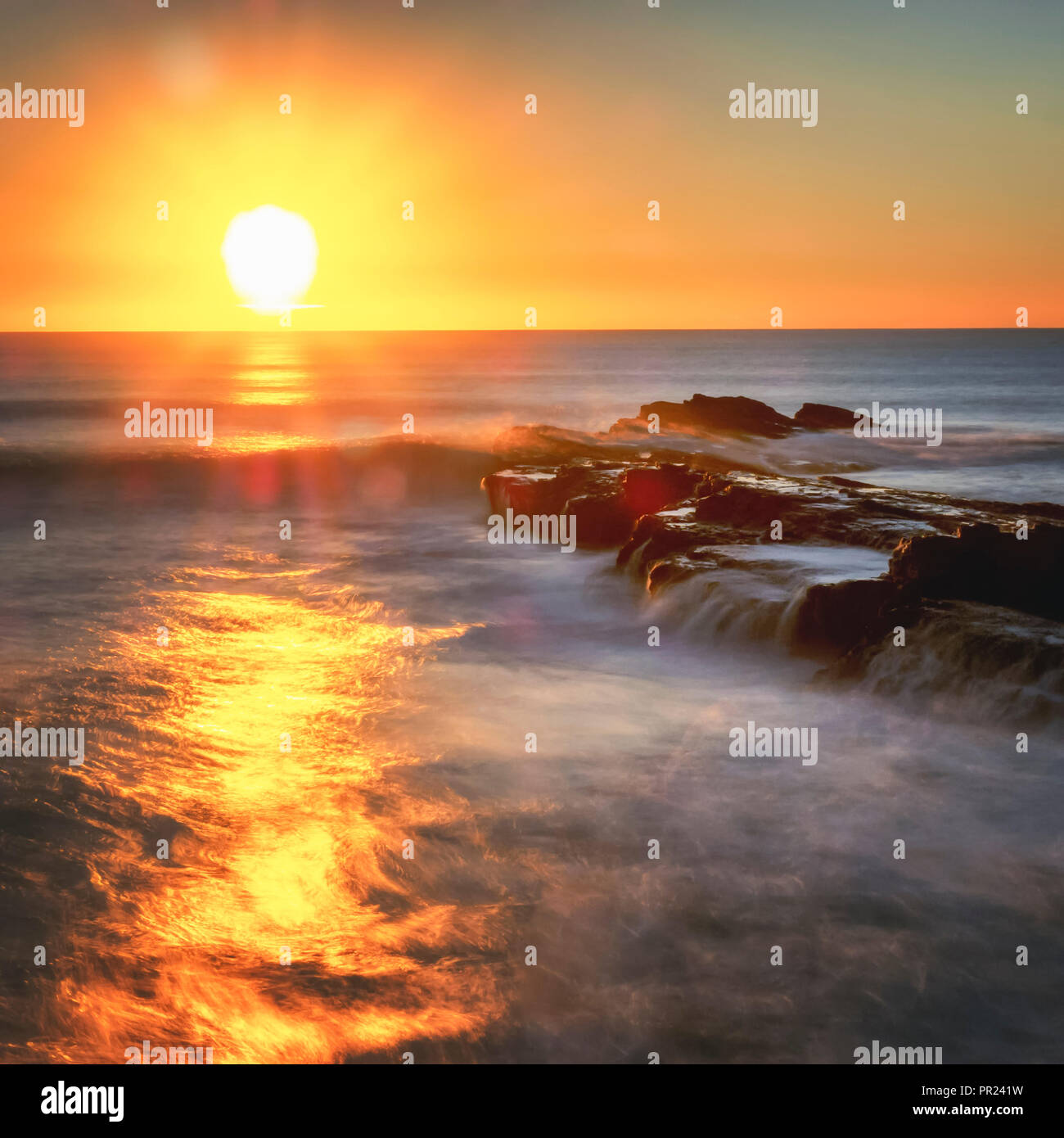 Highway One Sunset Stock Photo - Alamy