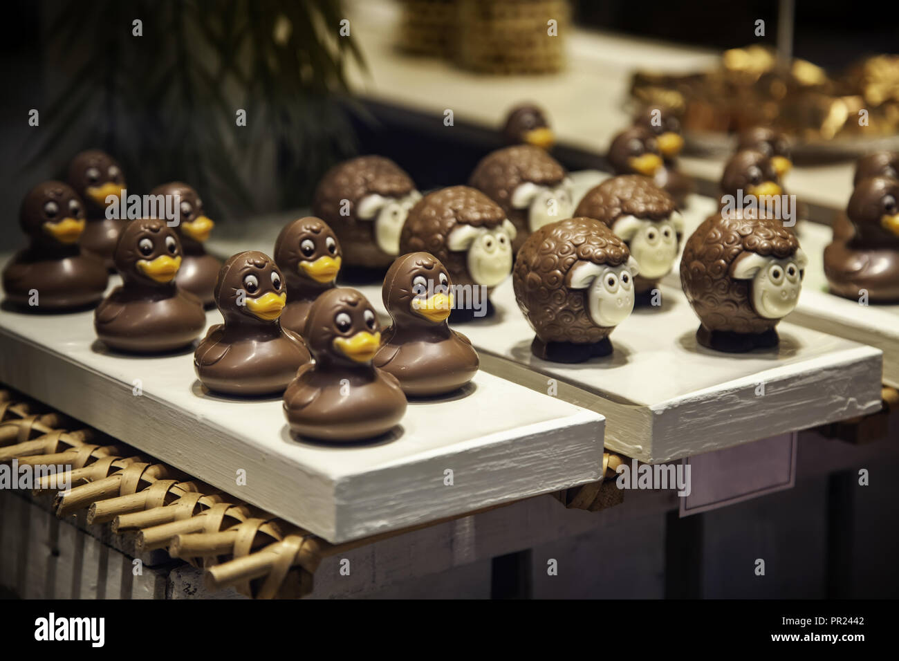 Typical Belgian artisan chocolate, typical product detail, Belgian food ...