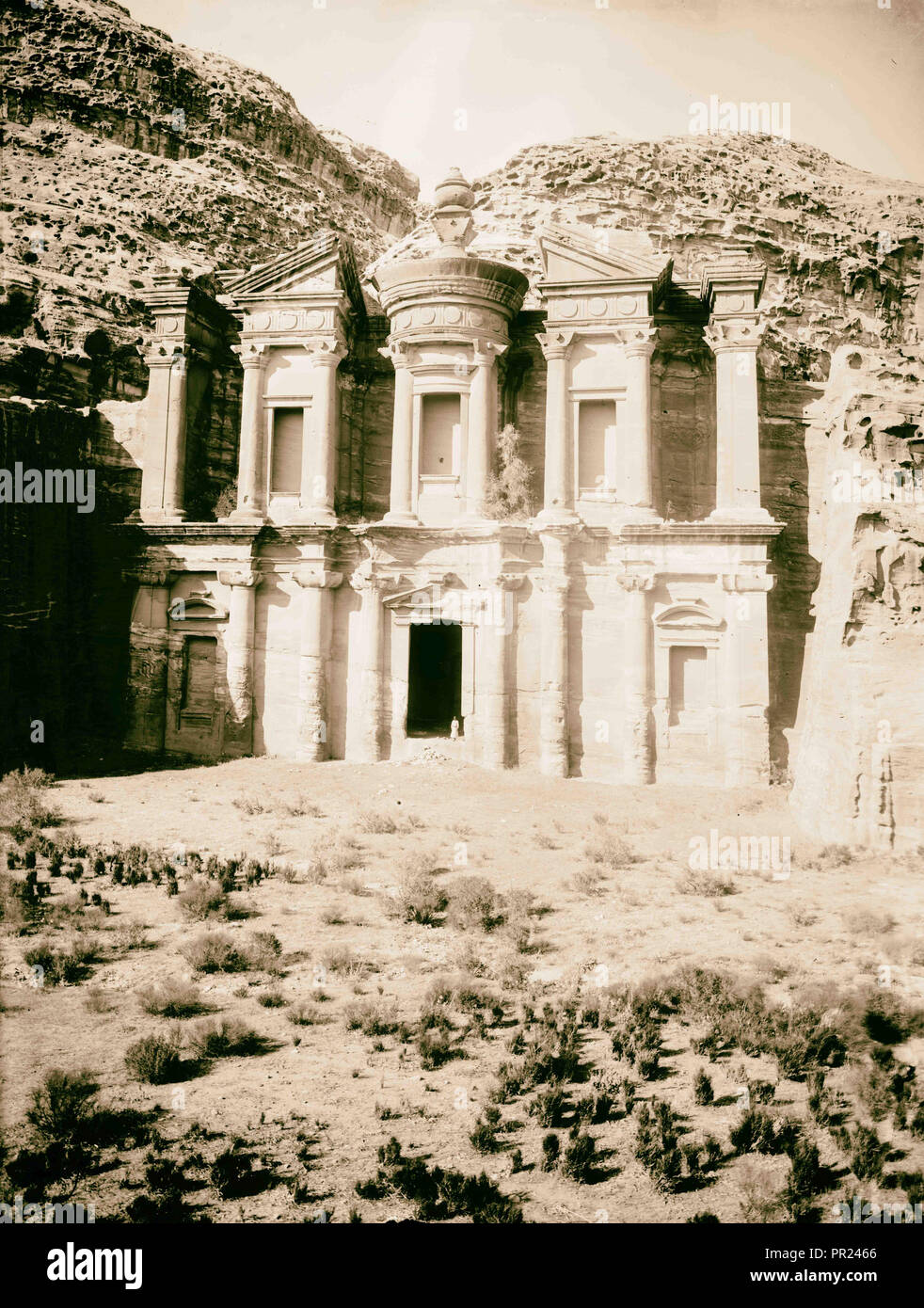 Petra. Ed-Deir from the southwest American Colony, Jerusalem. 1898 ...