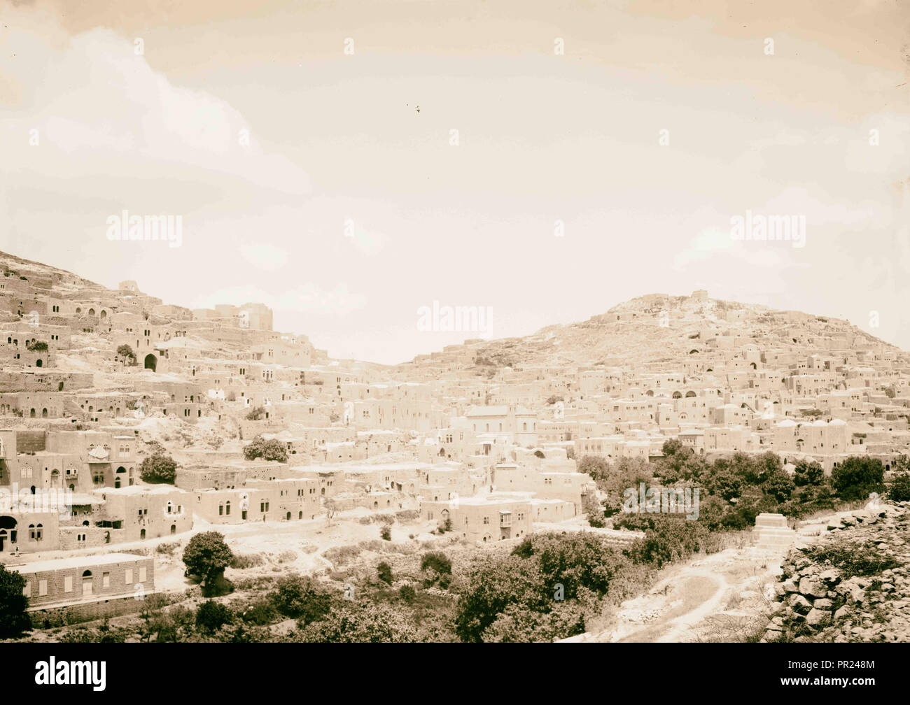 East of Jordan and the Dead Sea. General view of Es-Salt (Ramoth-Gilead ...