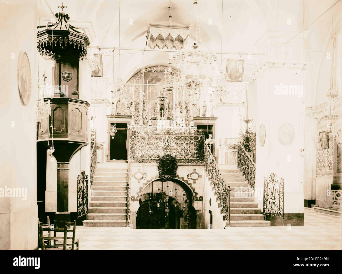 Northern views. Home of Christ, Nazareth. 1898, Israel, Nazareth Stock ...