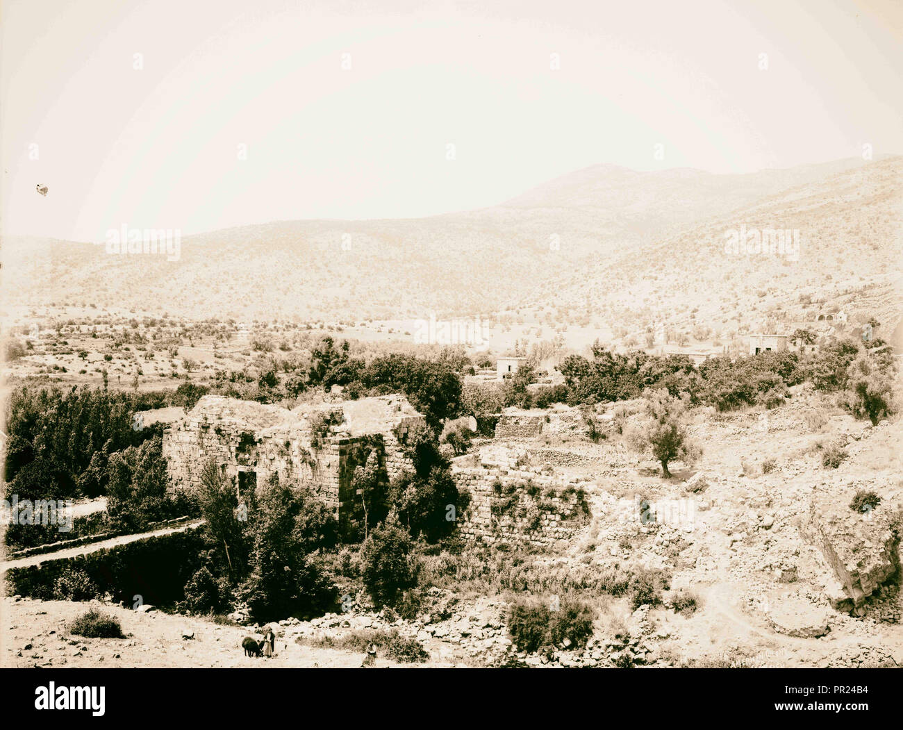 Northern views. Caesarea Philippi (Banias). 1898, Syria, Damascus ...