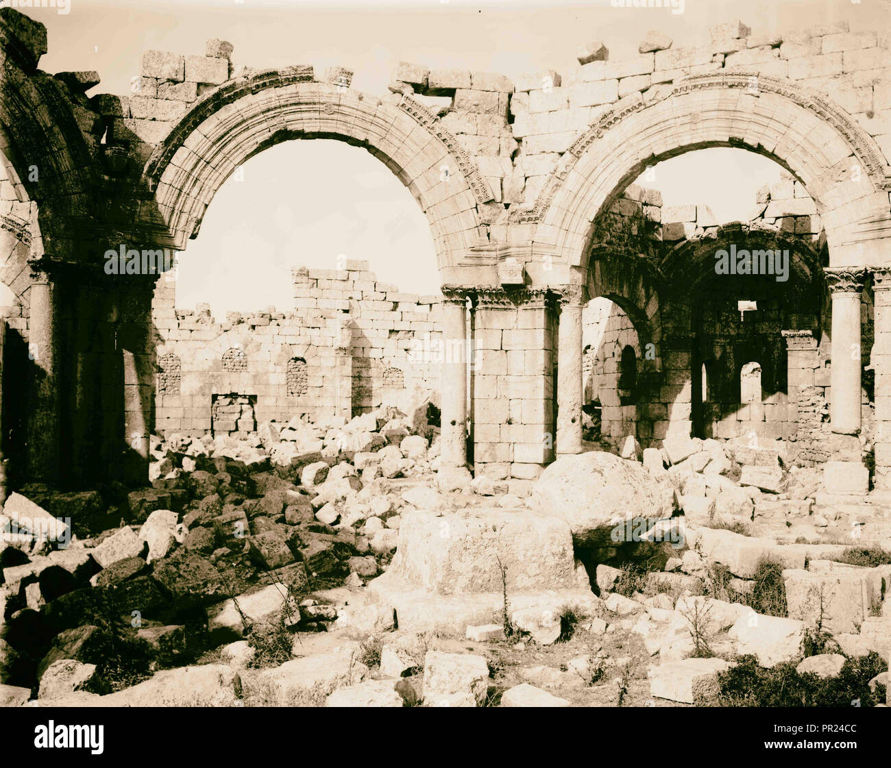 Damascus (Esh-Sham). House of Naaman. 1898, Syria, Damascus Stock Photo ...