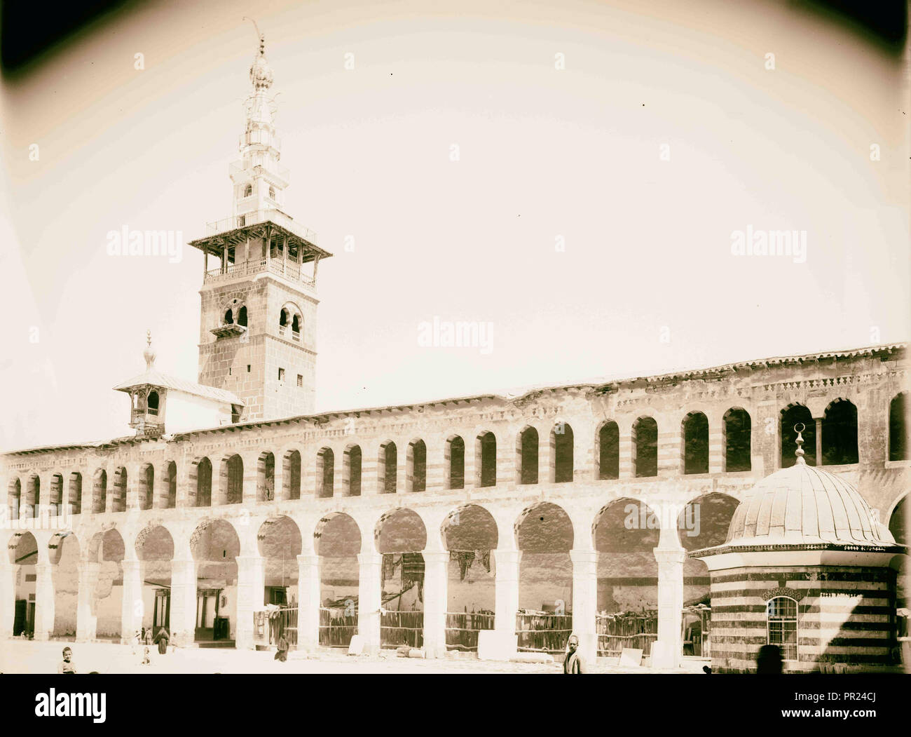 Damascus (Esh-Sham). Damascus and the mosque. 1898, Syria, Damascus ...