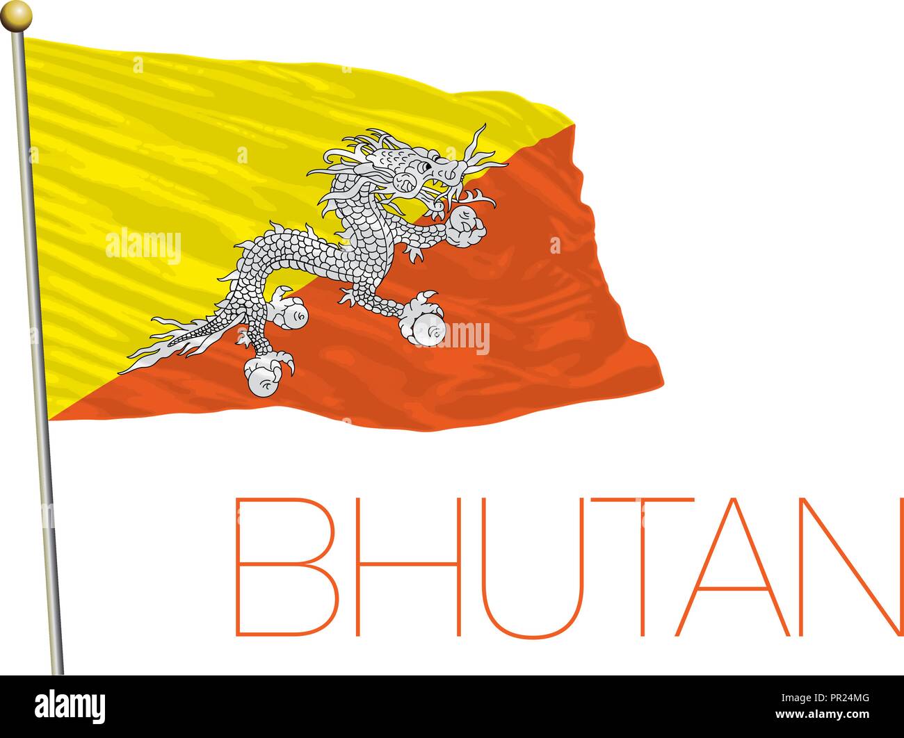 Buthan flag, vector illustration Stock Vector Image & Art - Alamy