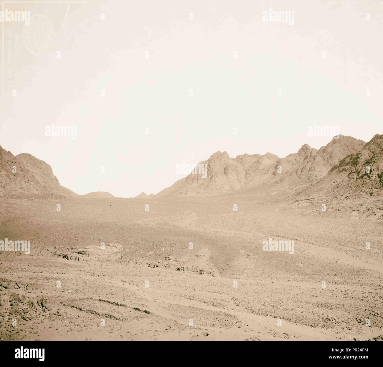 Sinai. Wady er-Raha (Plain of the Law) from Ras Safsaf. American Colony ...