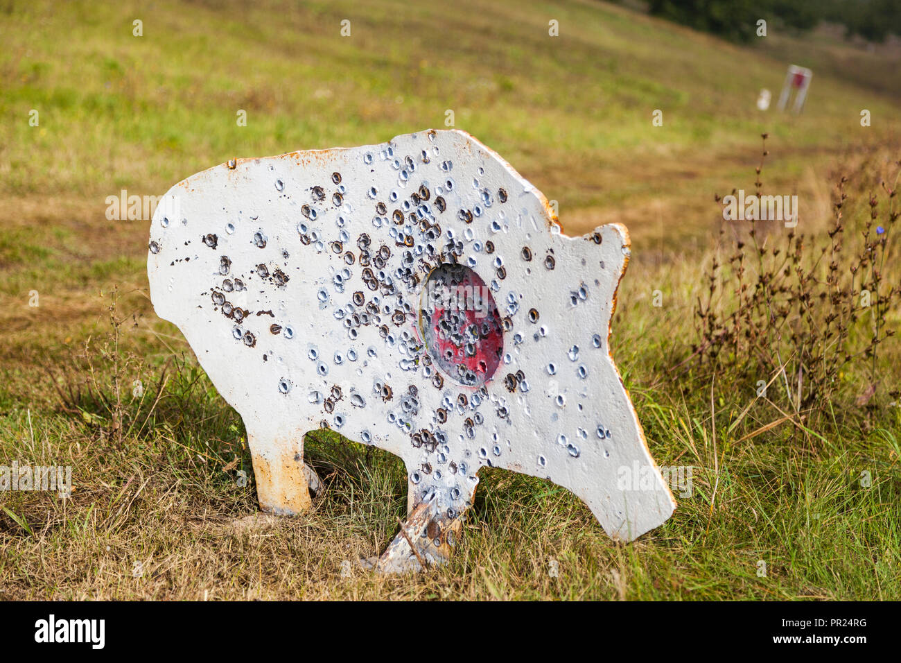 Shooting range out in the open, target for shooting practice Stock ...