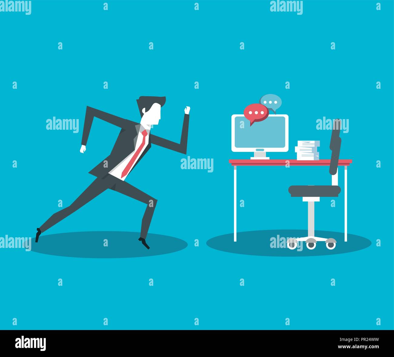Businessman working avatar Stock Vector Image & Art - Alamy