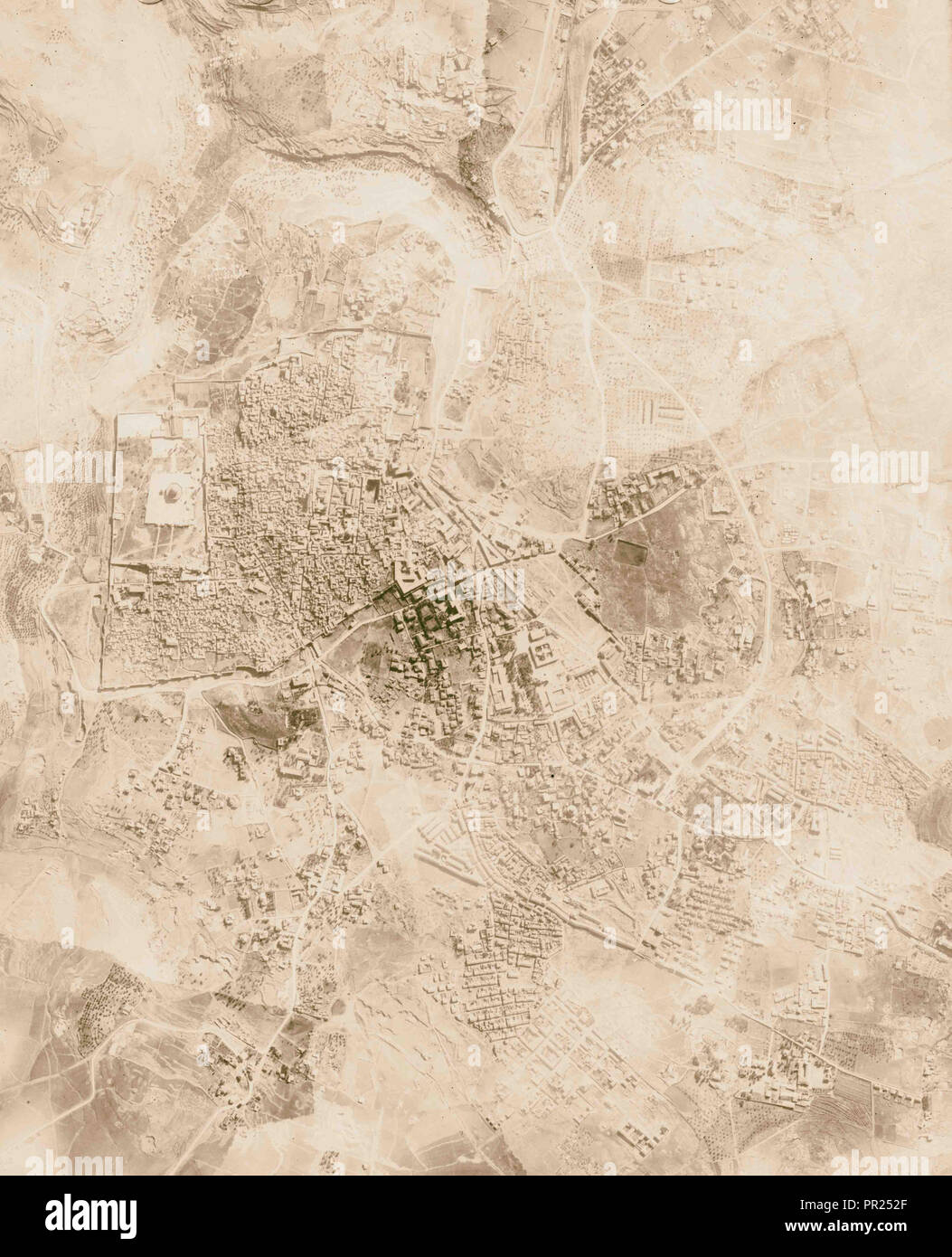 Copy of relief map Jerusalem and environs. Aerial photo-mosaic of ...