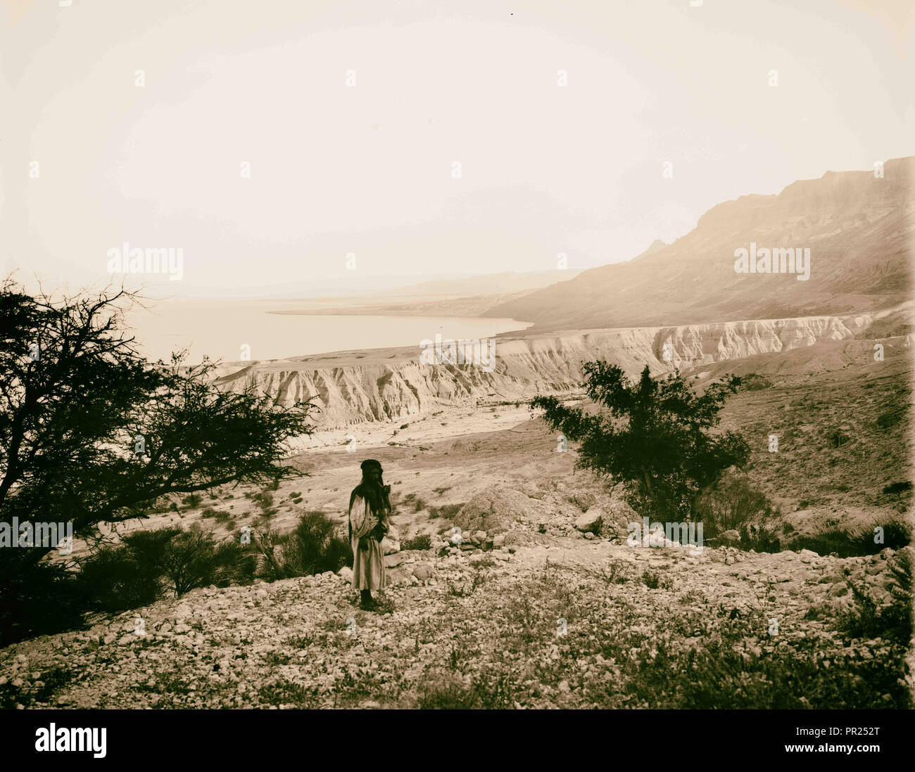 Around the Dead Sea (Bahr Lut). 'Ain Jiddy looking south. 1898, Erosion ...