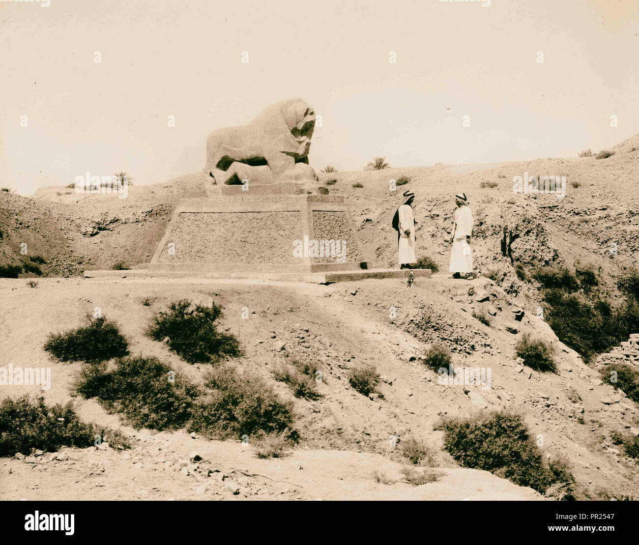Iraq. Babylon. Basalt lion with figures. 1932, Iraq, Babylon, Extinct ...