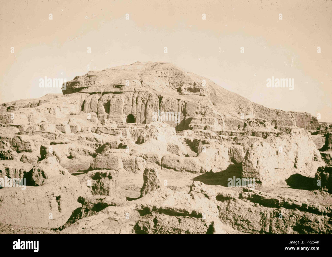 Ziggurat of Warka, Mesopotamia. 1898, Iraq, Erech, Extinct city Stock ...