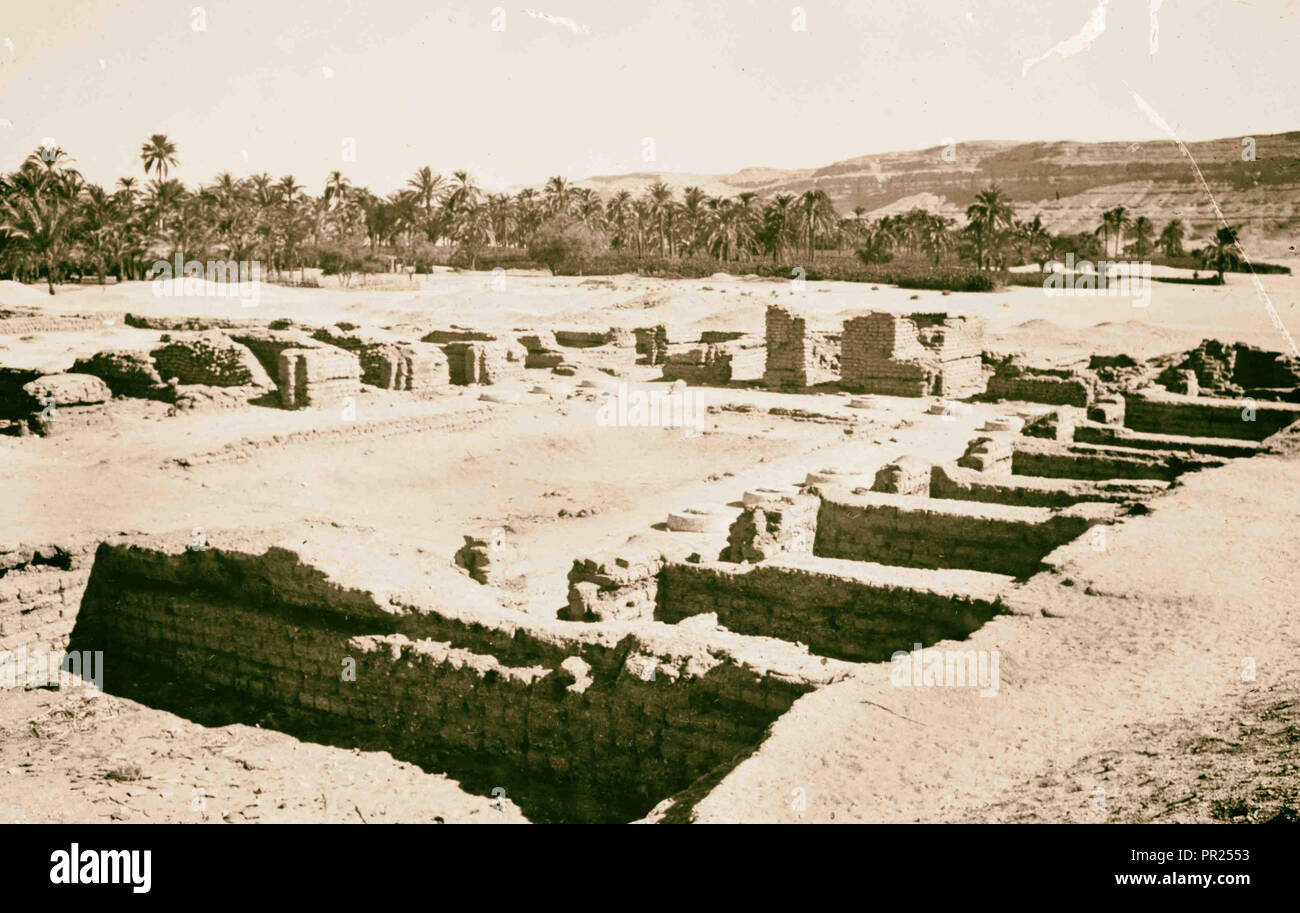 Temple of Poseidon Hel[l]enistic at site of Tantura. 1898, Israel, Dor ...